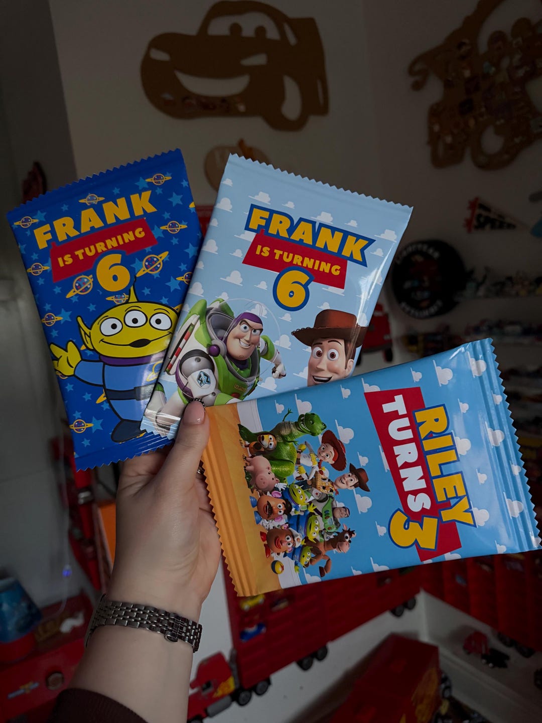 Disney Cars Toy Story Birthday Party Favor Crisp Packet- Birthday Treat ...