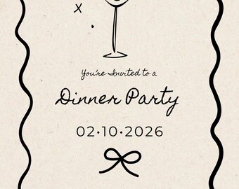 Cute Dinner Party Invitation - Etsy