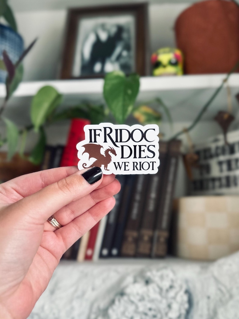 If Ridoc Dies We Riot | Fourth Wing Inspired Bookish Vinyl Kindle ...
