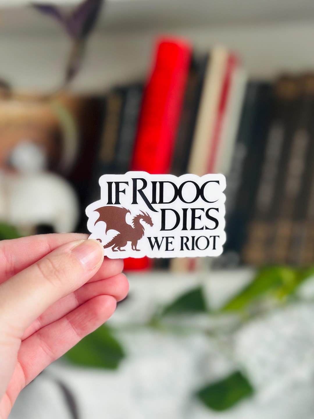 If Ridoc Dies We Riot | Fourth Wing Inspired Bookish Vinyl Kindle ...