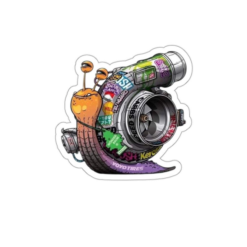 Turbo Slug Bug Sticker, VW Bug Decal, Car Bumper Sticker, Laptop ...