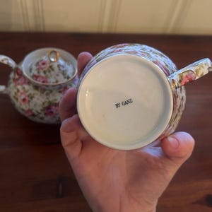 Vintage 2 Cup Floral Teapot & Teacup by Ganz 2 Piece Set - Etsy