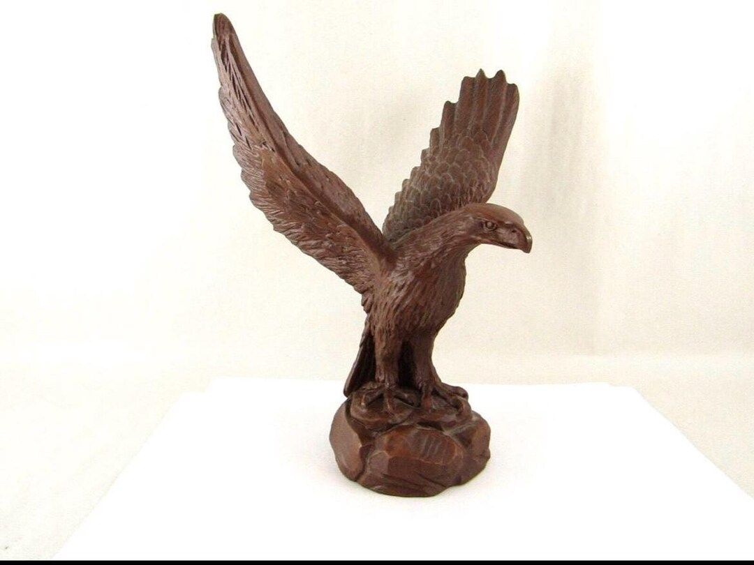 Red Mill MFG Handcrafted American Eagle Wings Uplifted Pecan Figurine ...