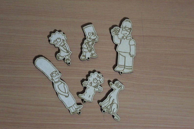 The Simpsons Key Holder With Keychains – SVG File for Laser Cutting on ...