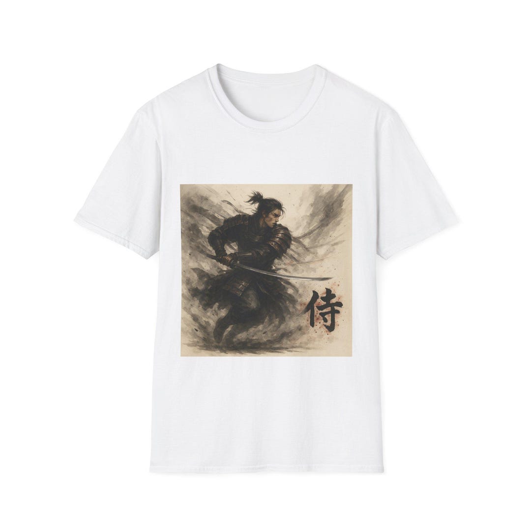 Samurai Tshirts | Japanese Warrior Art Sumi-e Tee | Katana Brushstroke ...