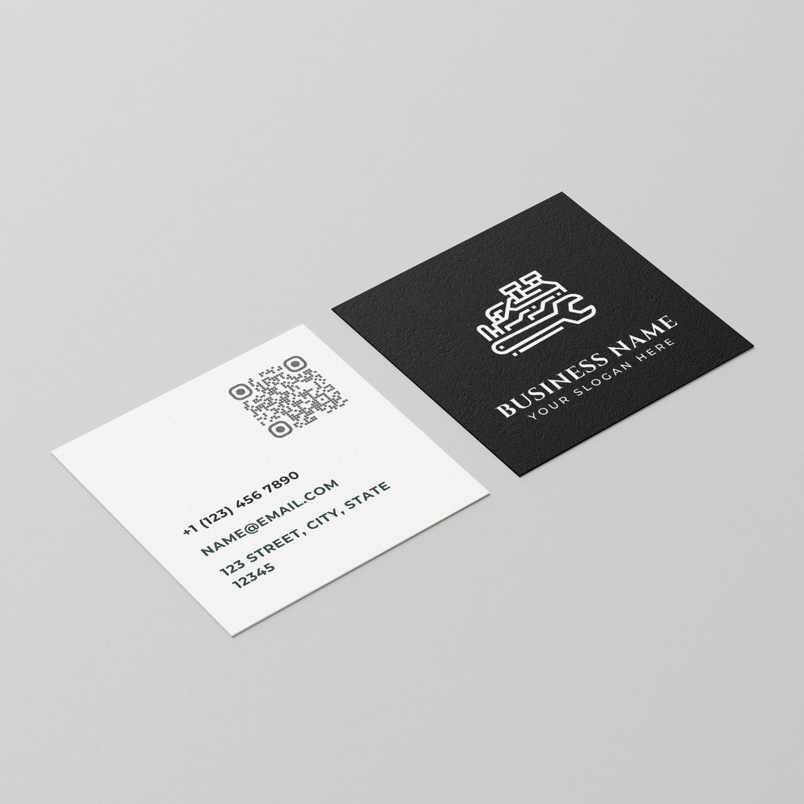 Custom Square Business Cards High-quality QR Code Business Cards ...