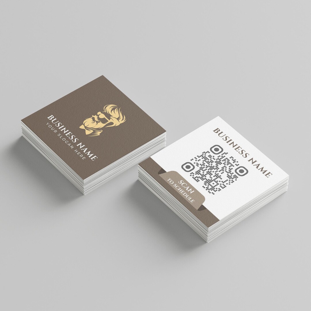 Custom Square Business Cards High-quality QR Code Business Cards ...