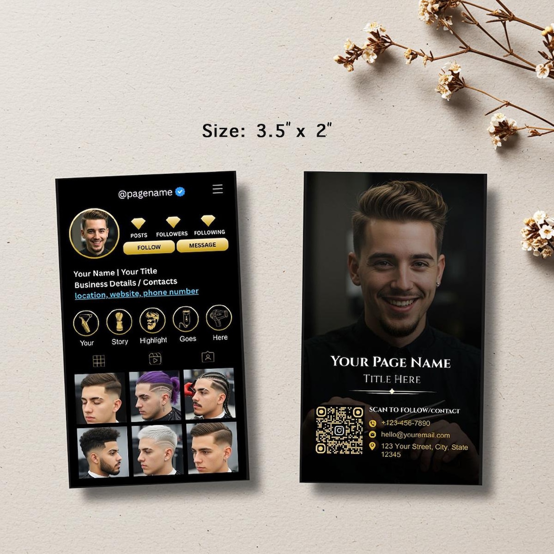 Social Media Business Cards, Custom Instagram and Tiktok Cards ...