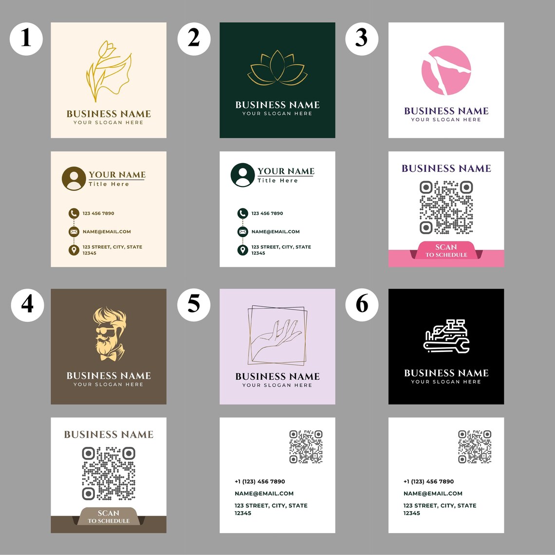 Custom Square Business Cards High-quality QR Code Business Cards ...