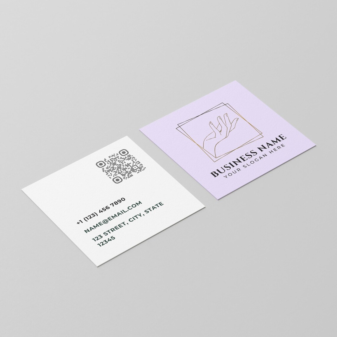 Custom Square Business Cards High-quality QR Code Business Cards ...