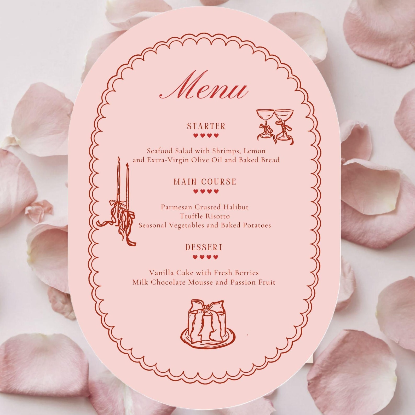 Coquette MENU Bachelorette Party Menu Galentines Party Decorations Menu ...