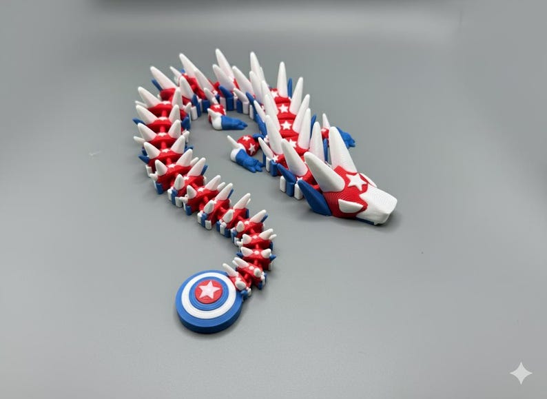 American Patriotic Dragon (18") - Etsy