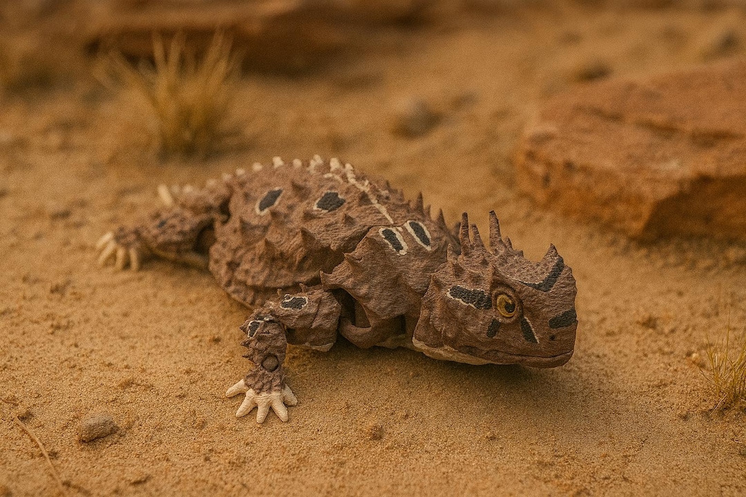 Articulating Horned Lizard (8 Inches) - Etsy