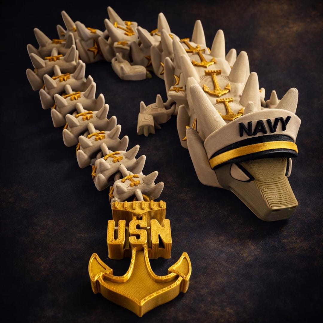 Navy Dragon – 3D Printed Military Desk Decor - Etsy