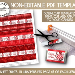 PRINTABLE Mini Candy Wrappers for Party Favor Christmas - Etsy