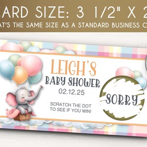 PRINTED Scratch off Cards | Set of 10 Cards | Party Games | Shower ...