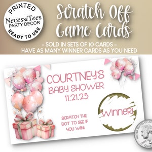 PRINTED Scratch off Cards | Set of 10 Cards | Party Games | Birthday ...