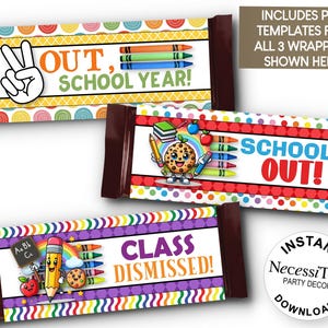 PRINTABLE Candy Bar Wrappers | School's Out, Class Dismissed | End of ...