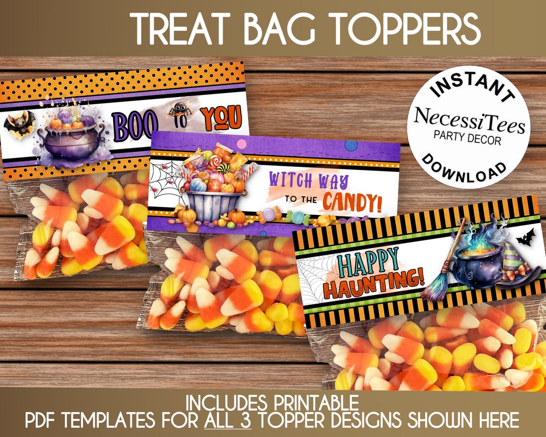 PRINTABLE Treat Bag Toppers | Halloween Theme | Witches' Cauldrons ...