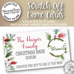 PRINTED Scratch off Cards | Set of 10 Cards | Party or Shower Activity ...