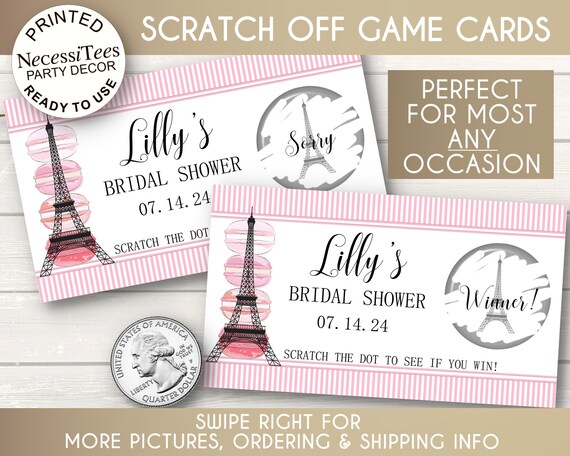 PRINTED Scratch Off Cards | Set of 10 Cards | Party Games | Party ...