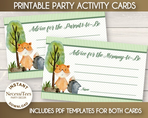 PRINTABLE Mommy to Be, Parents to Be Advice Cards, Party Activity Game ...