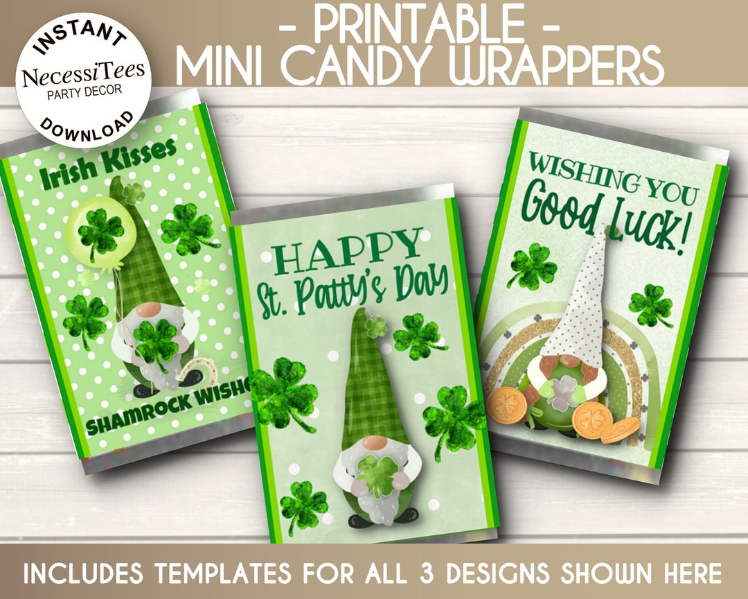 PRINTABLE Mini Candy Wrappers | Party Favors | Happy St. Patrick's Day ...