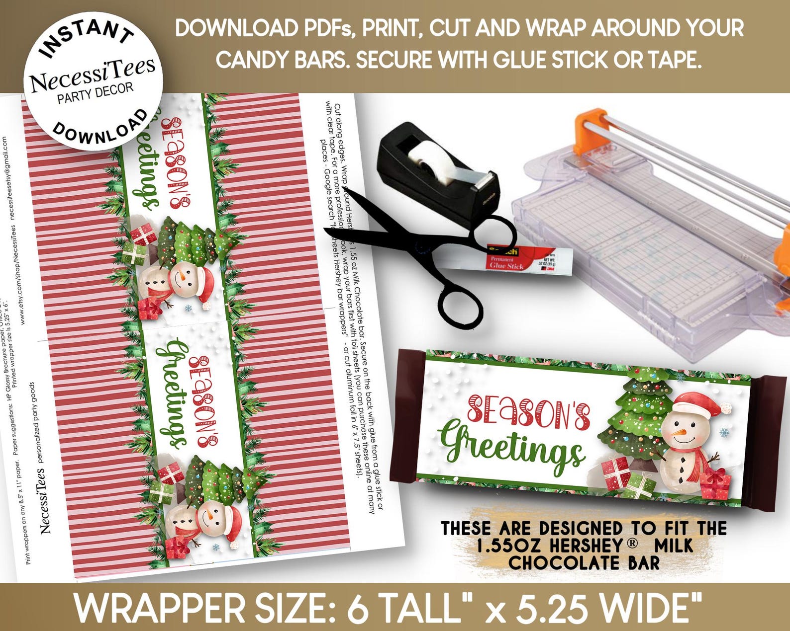 PRINTABLE Candy Bar Wrappers | Snowman Theme | Xmas, Christmas ...