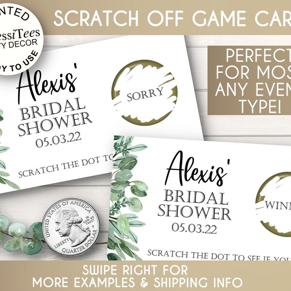 Scratch off Baby Shower Game - Etsy