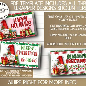 PRINTABLE Mini Candy Wrappers | for Party Favors | Christmas Theme ...