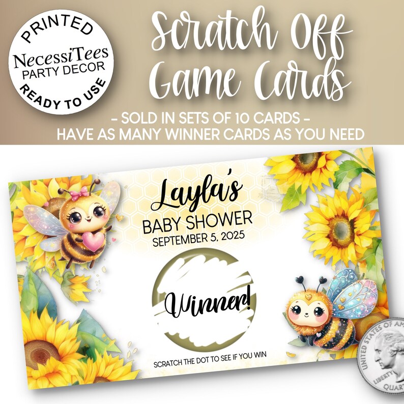 PRINTED Scratch off Cards | Set of 10 Cards | Party Games | Party or ...