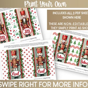 PRINTABLE Candy Bar Wrappers Christmas Theme Xmas Nutcrackers, Red ...