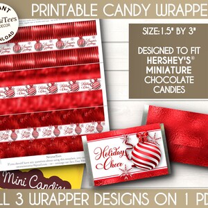 PRINTABLE Mini Candy Wrappers for Party Favor Christmas - Etsy