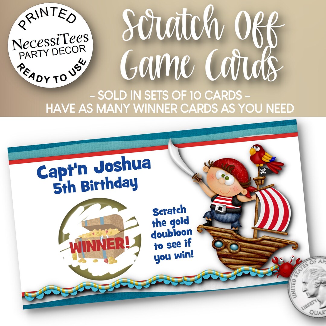 PRINTED Scratch off Cards | Set of 10 Cards | Party or Shower Activity ...