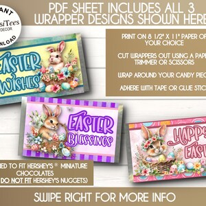 PRINTABLE Mini Candy Wrappers | Party Favors | Easter Theme | Happy ...