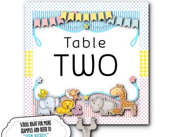 Jungle table tents | Etsy