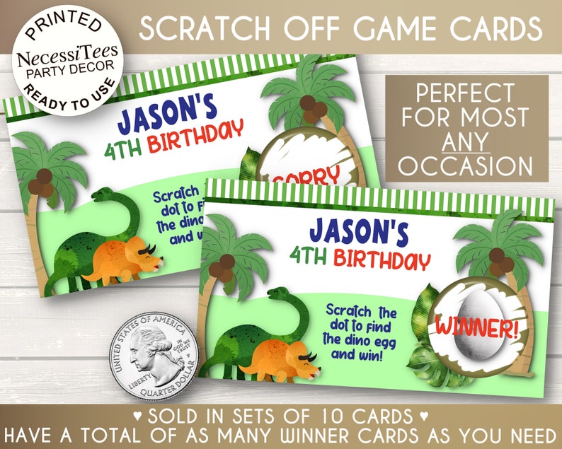 PRINTED Scratch off Cards Set of 10 Cards Party or Shower - Etsy