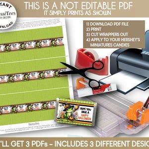 PRINTABLE Mini Candy Wrapper Templates | for Party Favors | Halloween ...