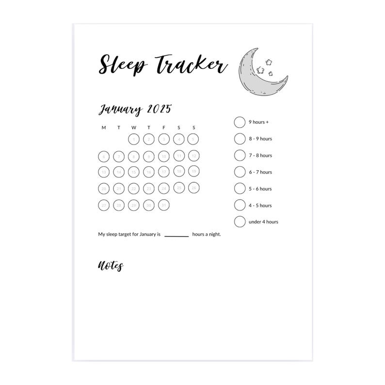 2025 Monthly Sleep Tracker Bundle Custom Sleep Log for Every Month A4 ...