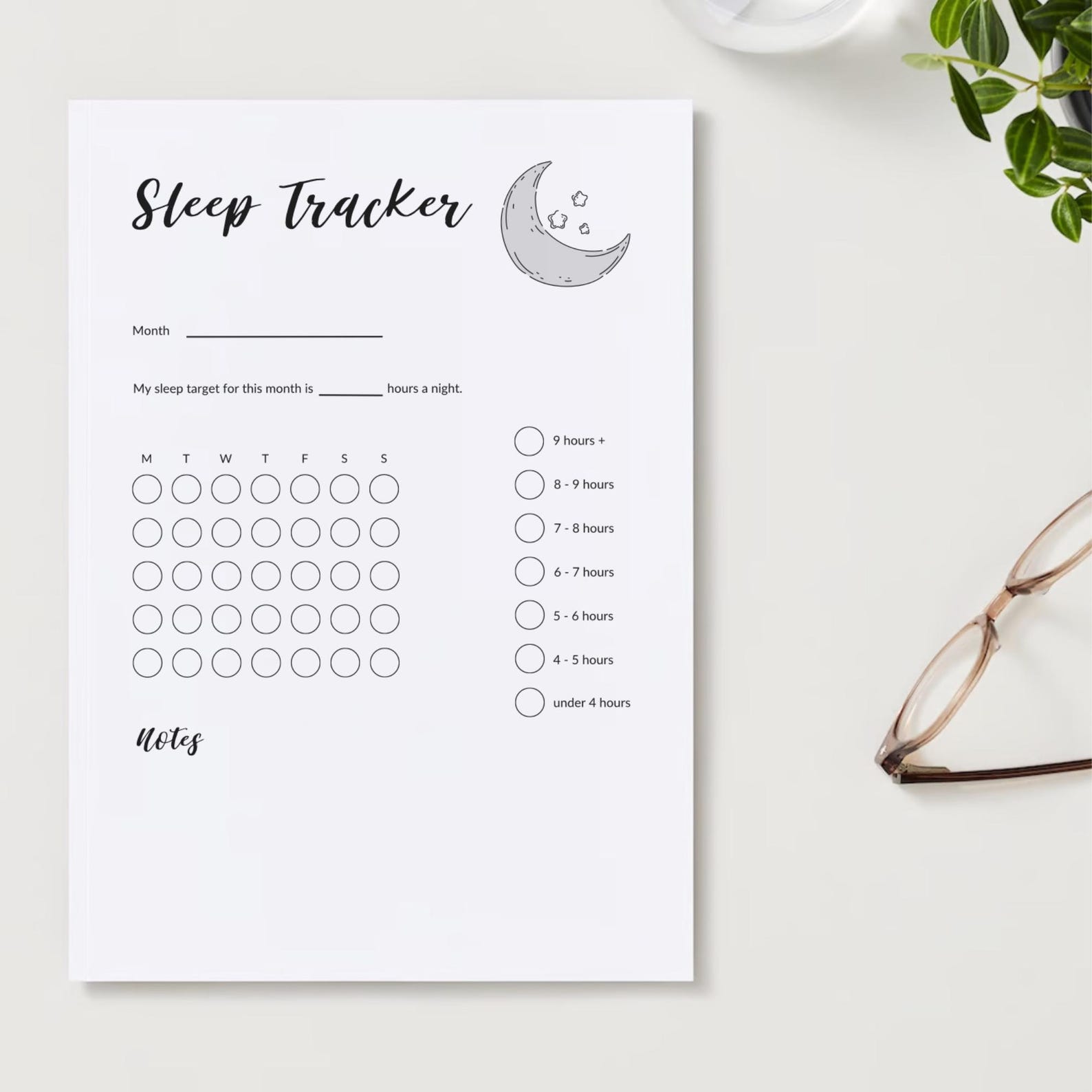 Sleep Tracker Printable A4 Habit Tracker for Better Sleep Monthly Sleep ...