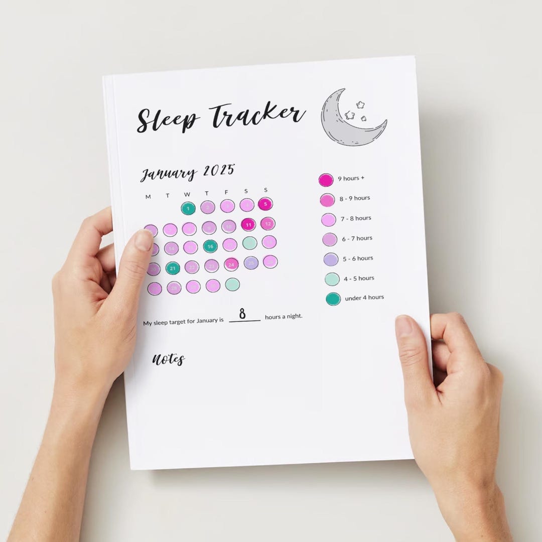 Sleep Tracker Printable A4 Habit Tracker for Better Sleep Monthly Sleep ...