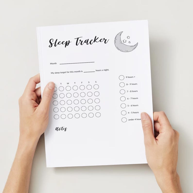 Sleep Tracker Printable A4 Habit Tracker for Better Sleep Monthly Sleep ...