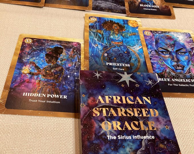African Starseed Oracle Deck- Divine Ancestral Wisdom + Galactic ...