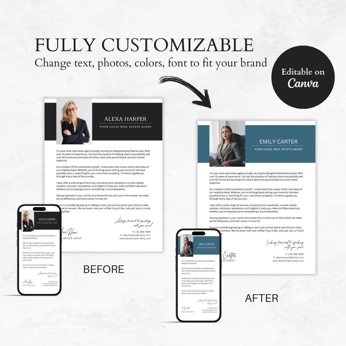 Real Estate Agent Introduction Letter, New Agent Hello Neighbor Flyer ...