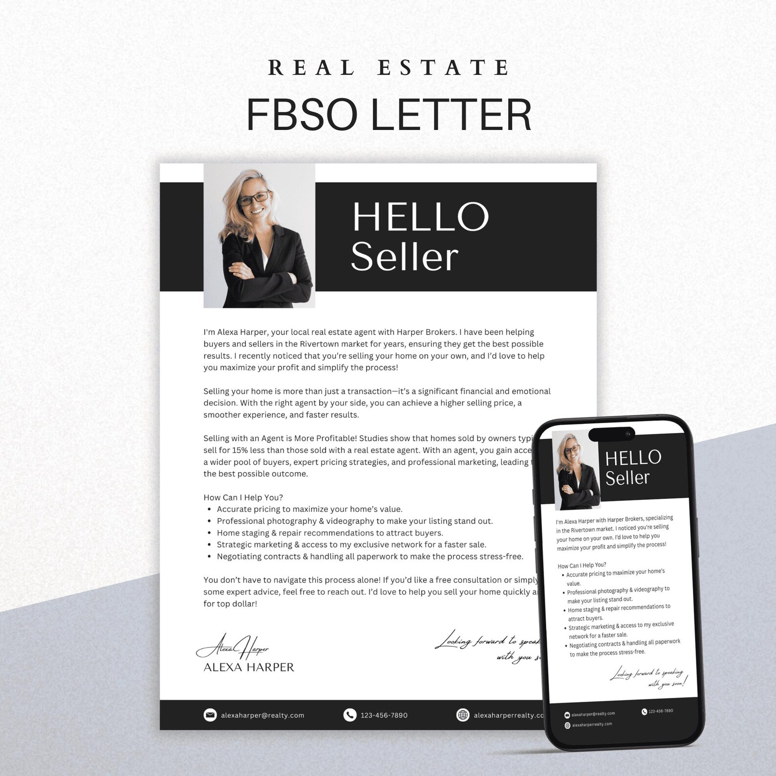 FSBO Letter Template for Realtors, for Sale by Owner Letter, Farming ...