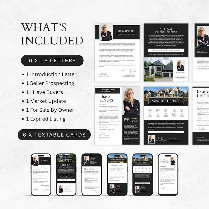 Luxury Real Estate Letter Bundle, Realtor Farming Letters, Prospecting, FSBO, Expired Listing ...