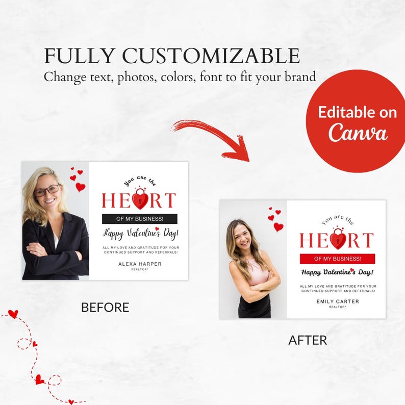Real Estate Valentines Day Postcard, Agent Valentine Mailer, February ...