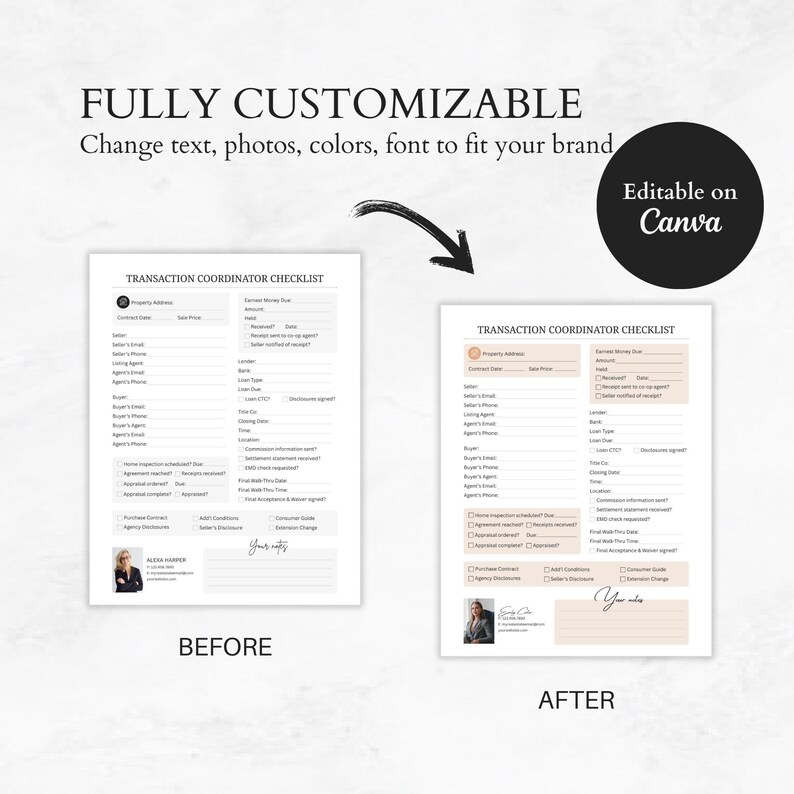 Transaction Coordinator Checklist, Real Estate Agent Form, New Client ...