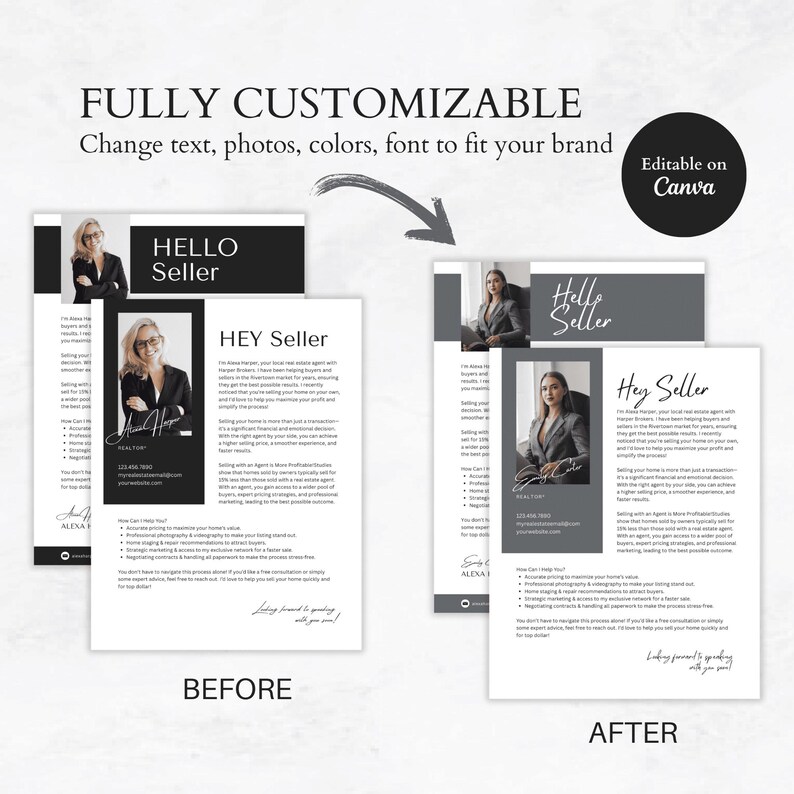 FSBO Letter Template for Realtors, for Sale by Owner Real Estate Letter ...