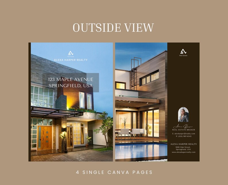 Real Estate Brochure Template Luxury Property Brochure Editable ...